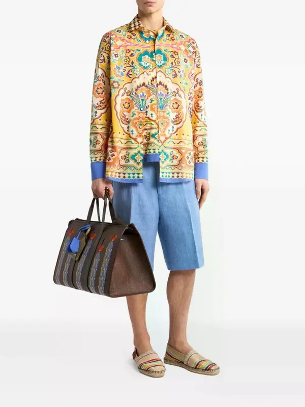Etro Linen-blend Shorts