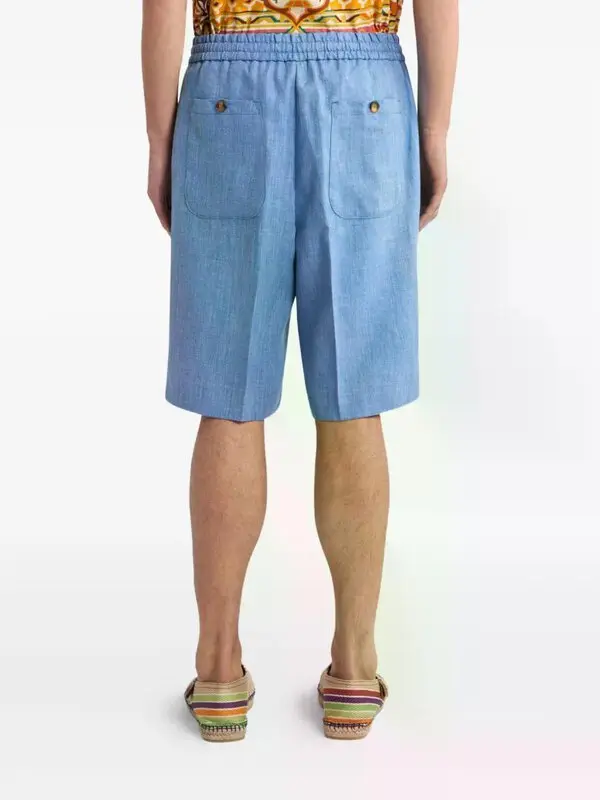 Etro Linen-blend Shorts