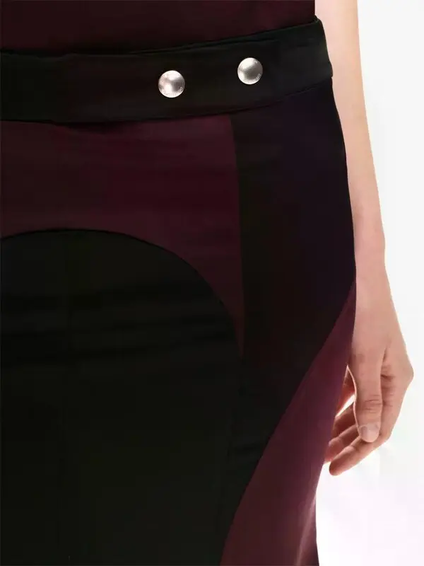 Off-White Panelled Satin Midi Skirt