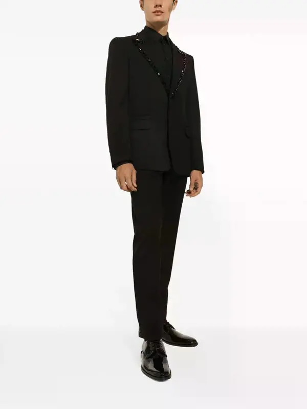 Dolce & Gabbana Rhinestone-embellished Single-breasted Blazer