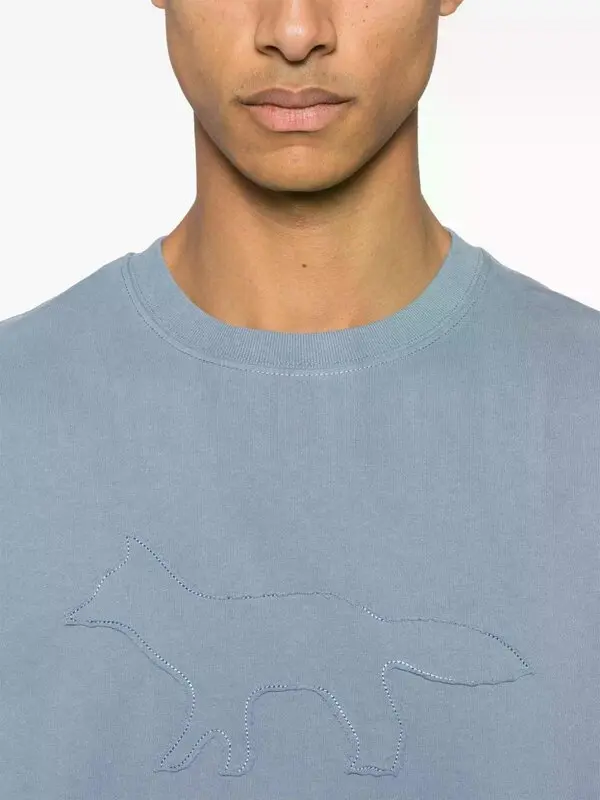 Maison Kitsuné Profile Fox-patch T-shirt