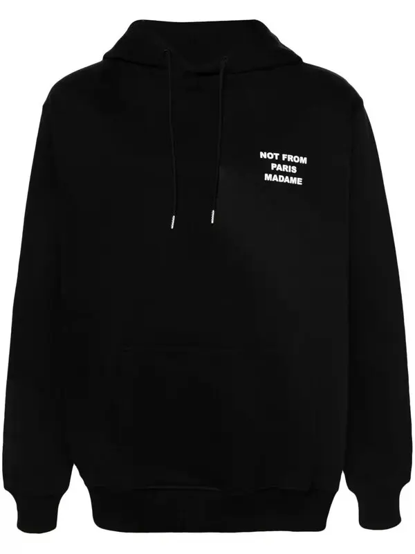 Drole De Monsieur Not From Paris Madame" Hoodie - Black