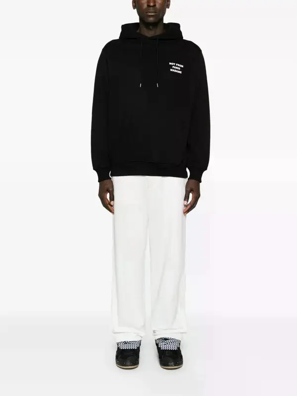 Drole De Monsieur Not From Paris Madame" Hoodie - Black
