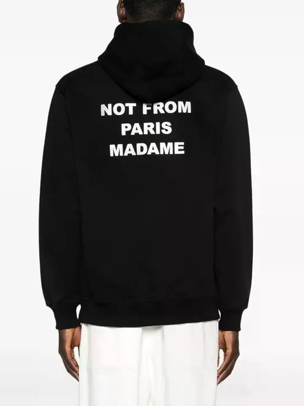 Drole De Monsieur Not From Paris Madame" Hoodie - Black