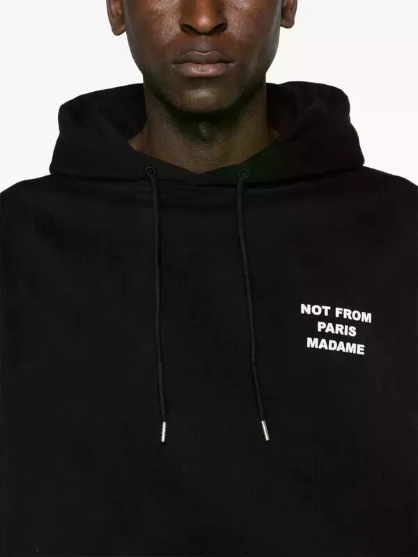 Drole De Monsieur Not From Paris Madame" Hoodie - Black