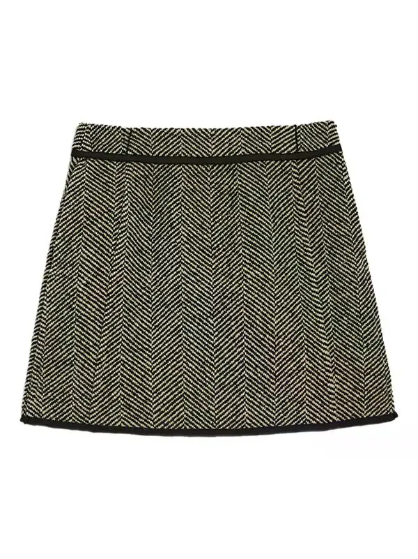 JIL SANDER Herringbone-patterned Mini Skirt