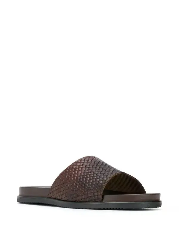 SCAROSSO Woven Leather Sandals