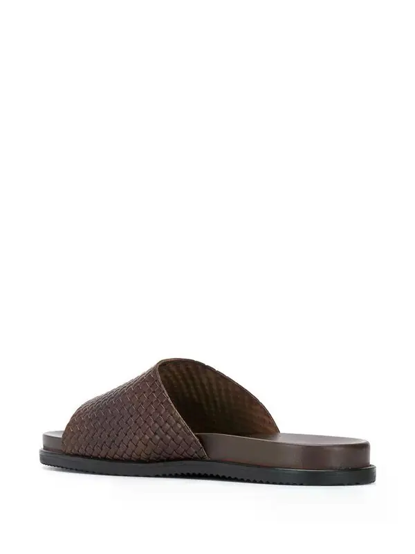 SCAROSSO Woven Leather Sandals