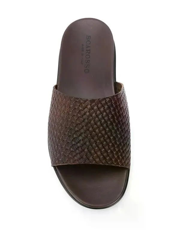 SCAROSSO Woven Leather Sandals