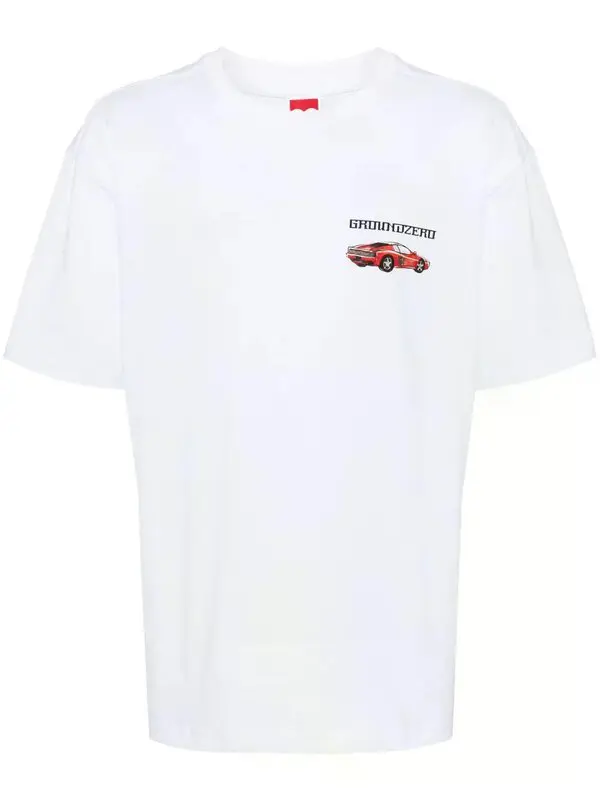 GROUND ZERO Logo-print Cotton T-shirt - White