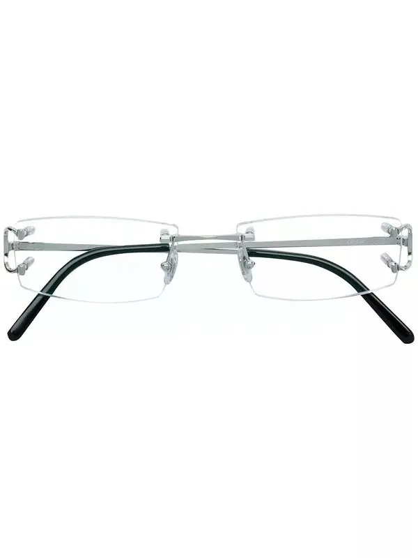 Cartier Rimless Square Glasses - Metallic