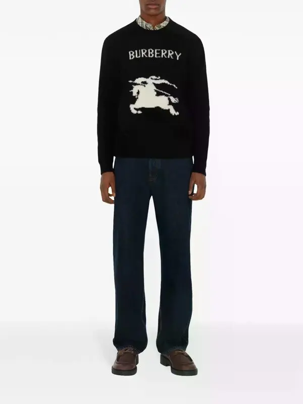 Burberry Knight Wool-cashmere Blend Sweater - Black