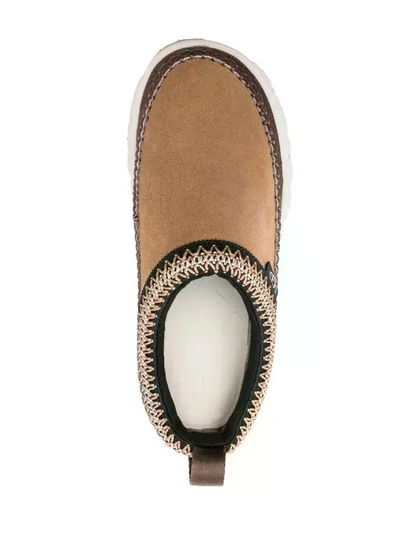 UGG Venture Daze Embroidered Suede Slides - Brown