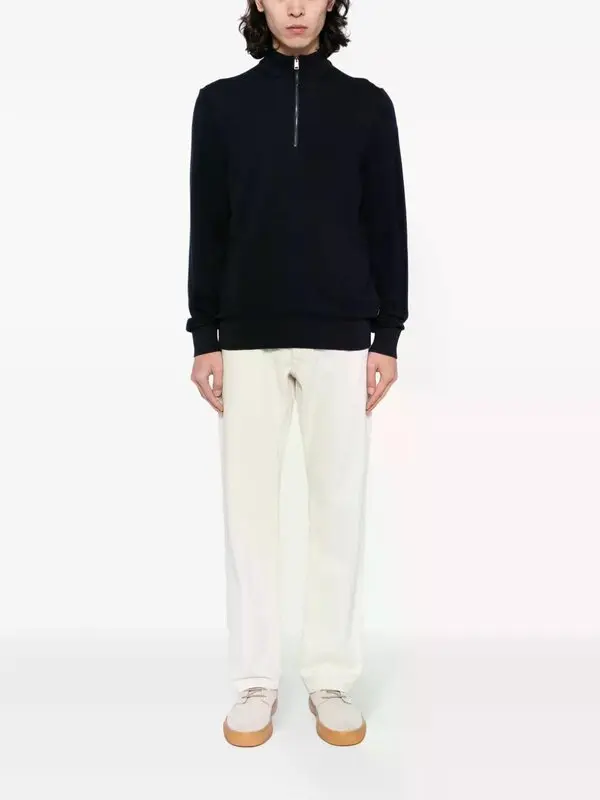 BOSS Zip-up Cotton Jumper
