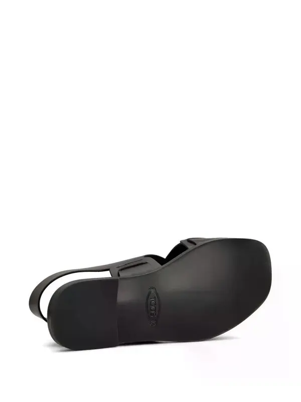 TOD'S Leather Sandals - Black