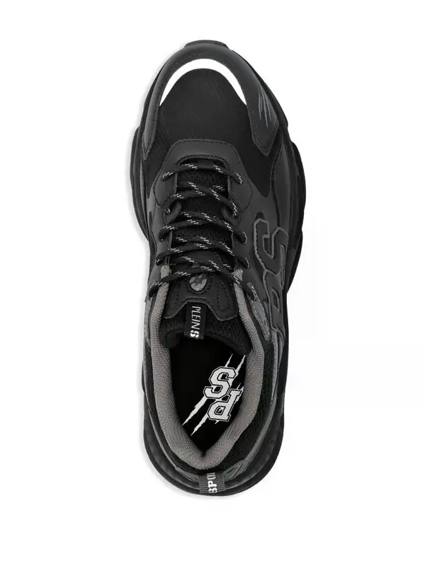 PLEIN SPORT Lo-top Logo-patch Sneakers - Black