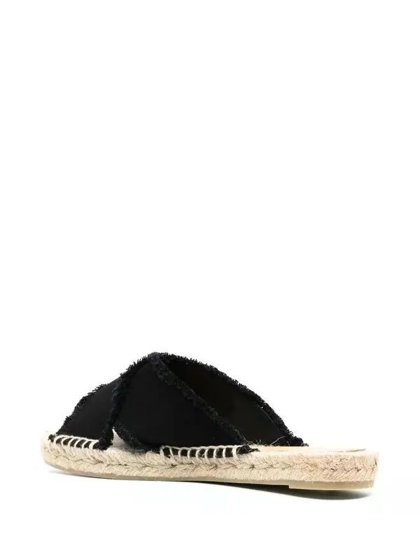 CastaÑer Crossover Strap Espadrilles - Black