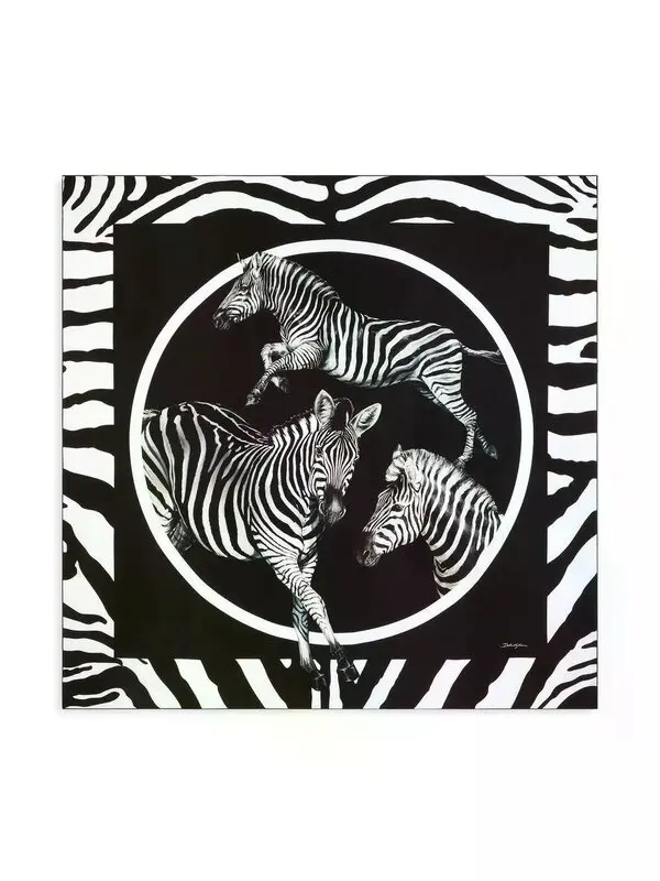 Dolce & Gabbana Large Zebra-print Twill Scarf