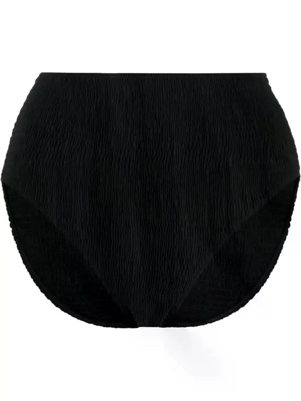 TOTEME Smocked High-waisted Bikini Bottoms