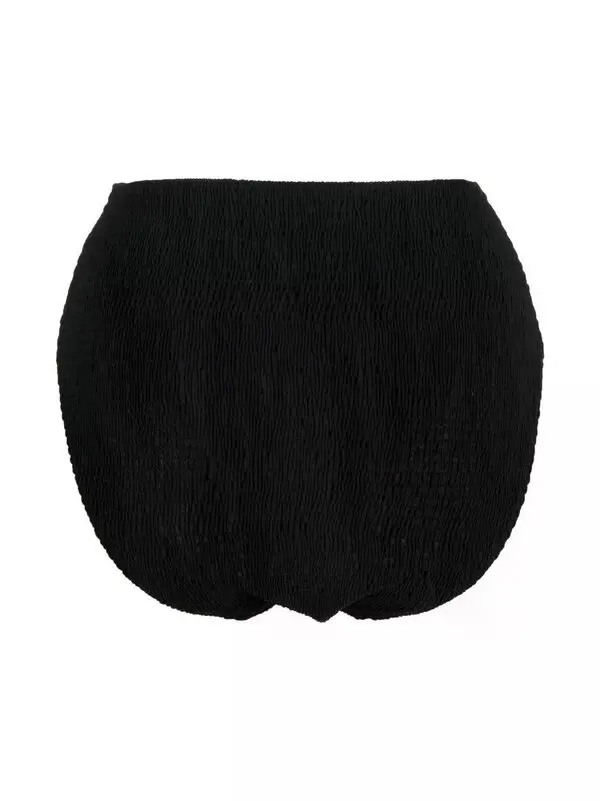 TOTEME Smocked High-waisted Bikini Bottoms