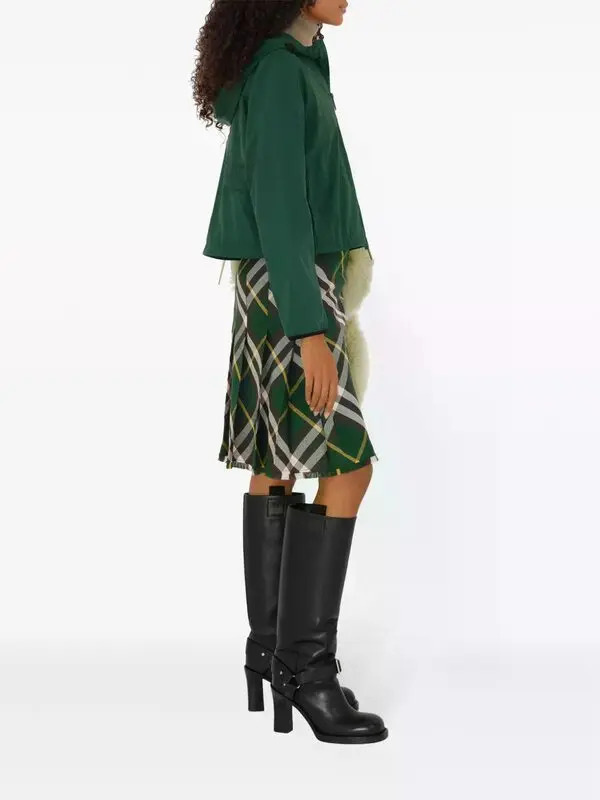 Burberry Check-pattern Wool Skirt