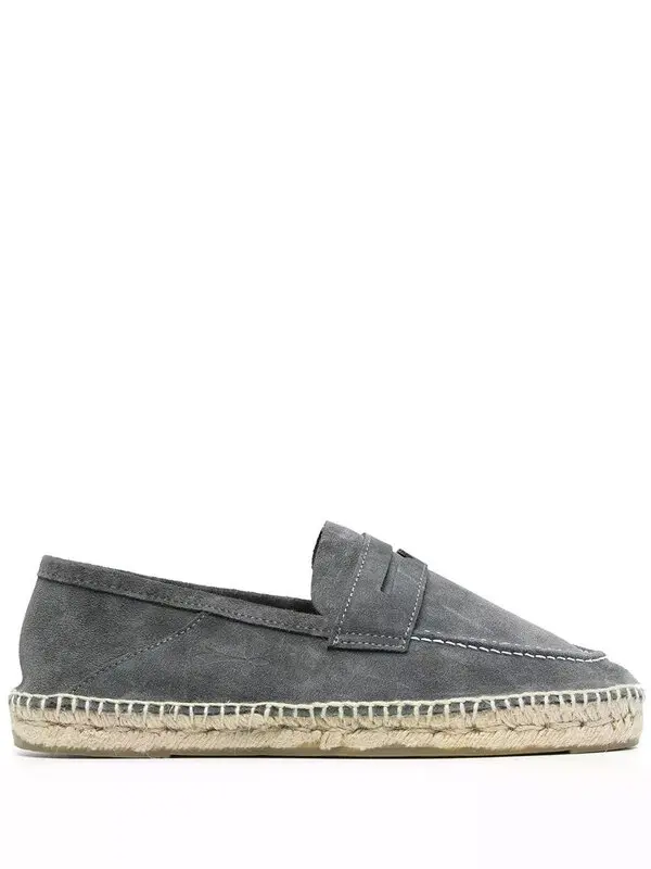 Manebí Hamptons Suede And Raffia Loafers