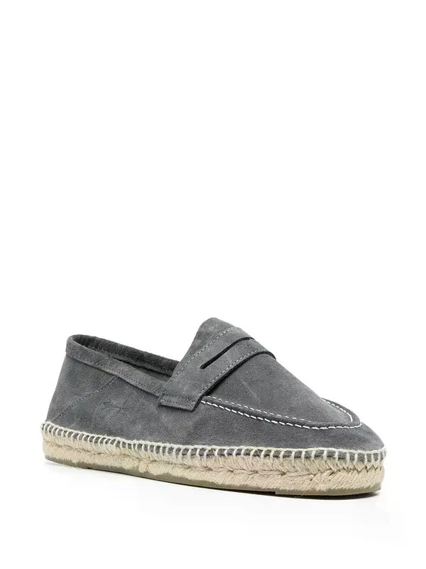 Manebí Hamptons Suede And Raffia Loafers