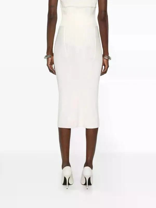 MUGLER Boning-detail Midi Skirt
