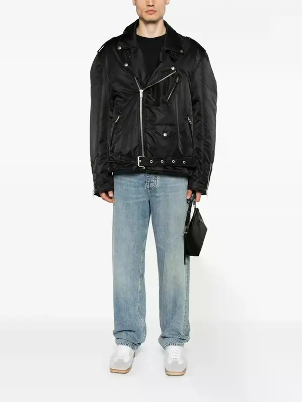 MAISON MARGIELA Belted Padded Biker Jacket - Black
