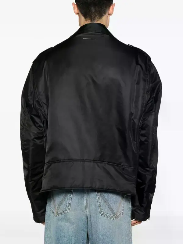 MAISON MARGIELA Belted Padded Biker Jacket - Black