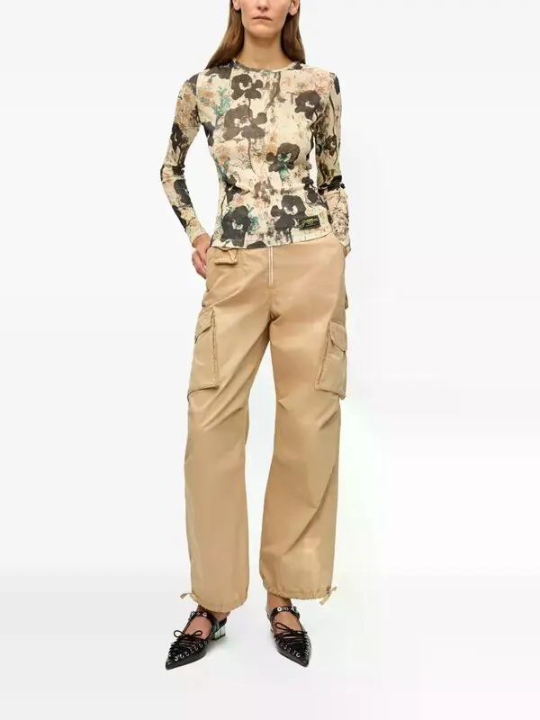 GANNI Cargo Trousers - Neutrals