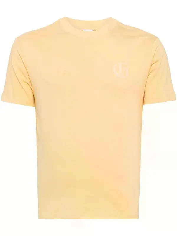 GROUND ZERO Logo-print Cotton T-shirt - Yellow