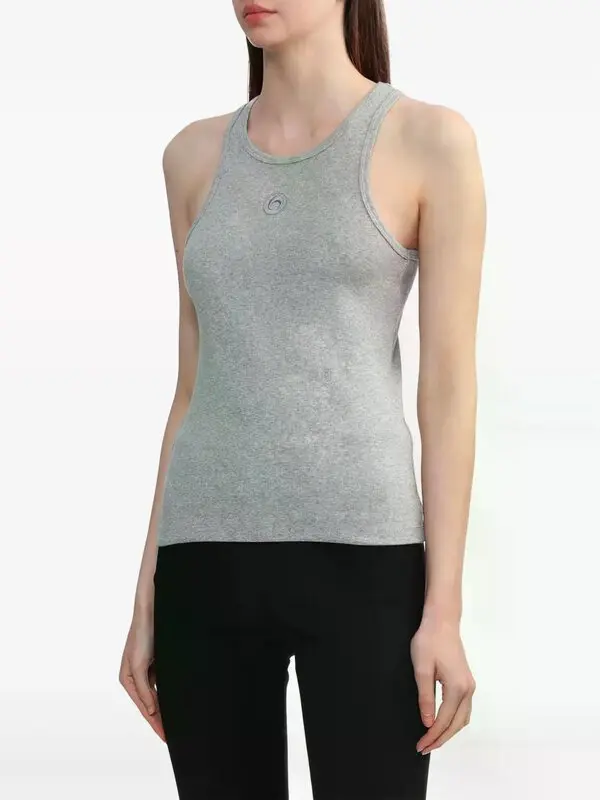 MARINE SERRE Moon Logo Ribbed Jersey Tank Top