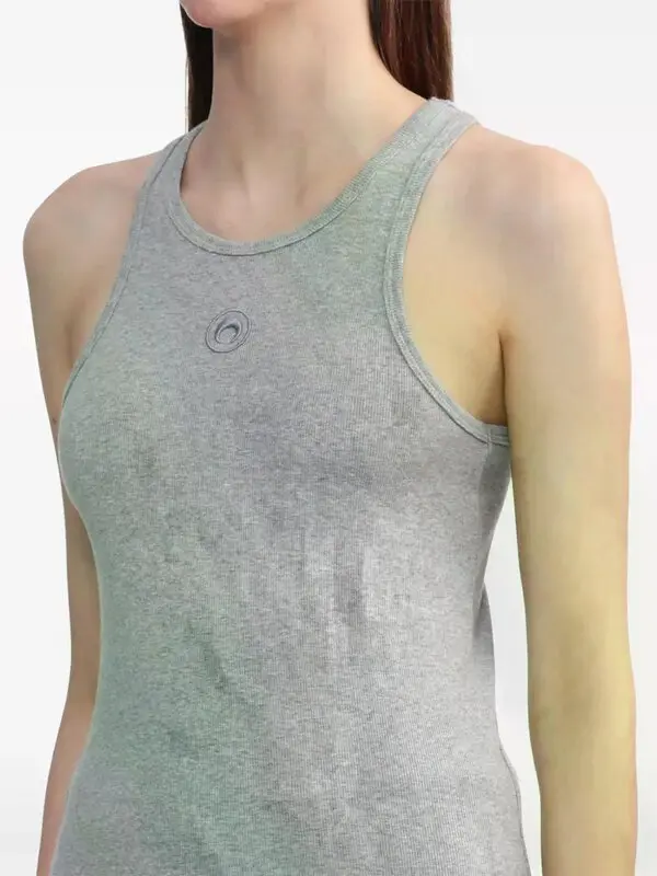 MARINE SERRE Moon Logo Ribbed Jersey Tank Top