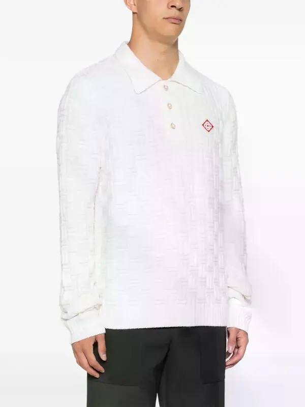 Casablanca Column Stitch Polo Shirt