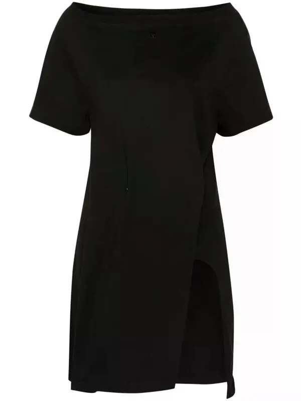 COURREGES Asymmetric Mini Dress - Black