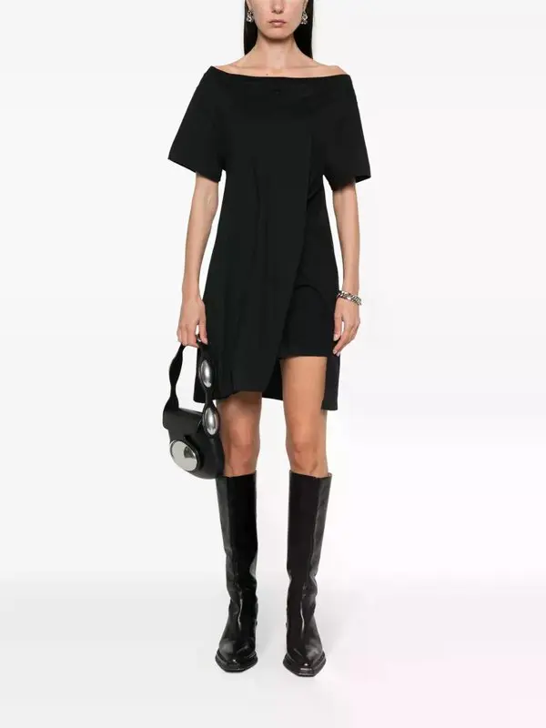 COURREGES Asymmetric Mini Dress - Black