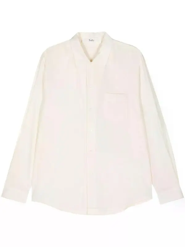 Séfr Leo Cotton Shirt - Neutrals