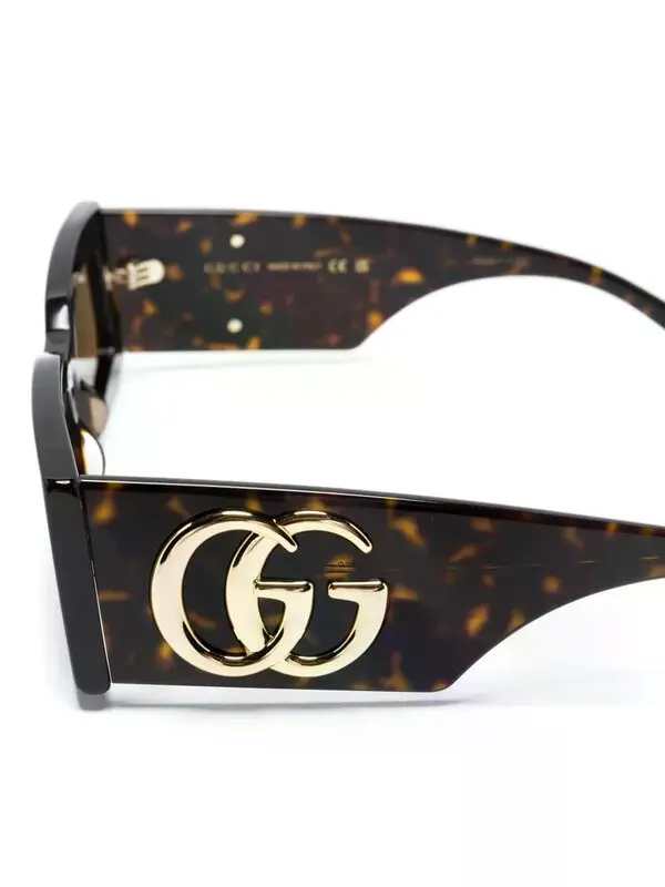 Gucci Logo-plaque Rectangle-frame Sunglasses