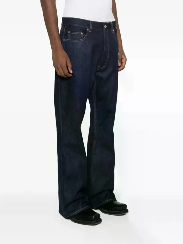 Off-White Logo-embroidered Flared Jeans