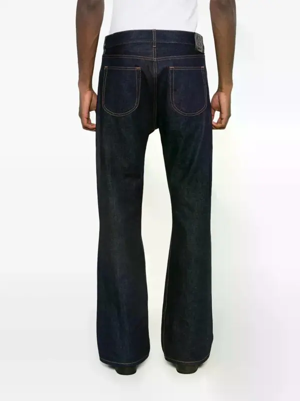 Off-White Logo-embroidered Flared Jeans