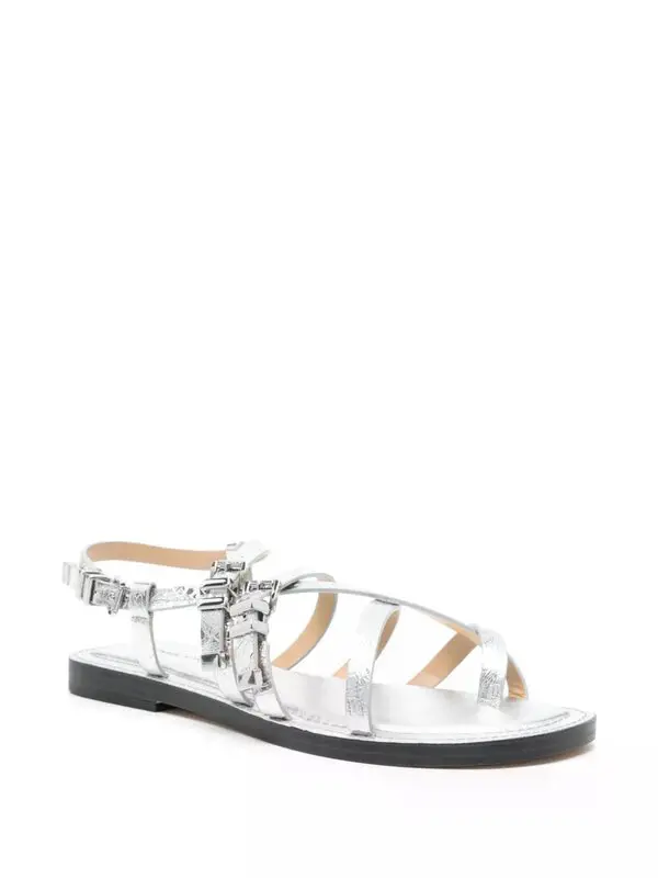Michael Kors Tone Buckled Strappy Open-toe Sandals