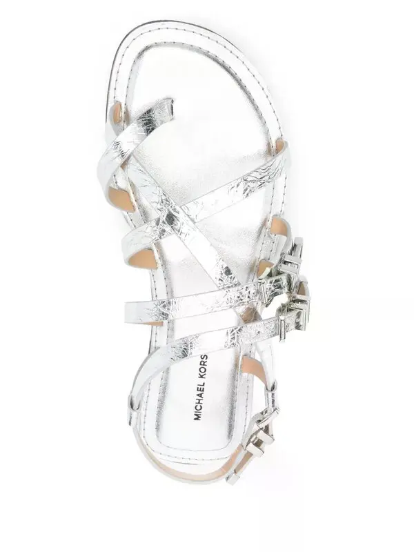 Michael Kors Tone Buckled Strappy Open-toe Sandals