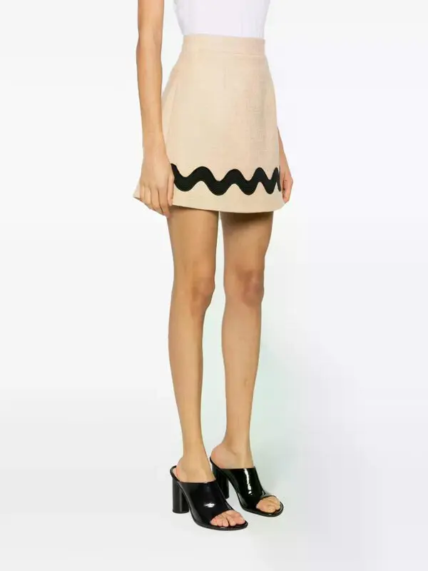 PATOU Wave Tweed Mini Skirt