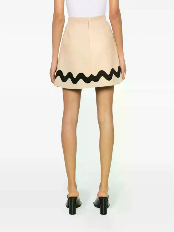 PATOU Wave Tweed Mini Skirt