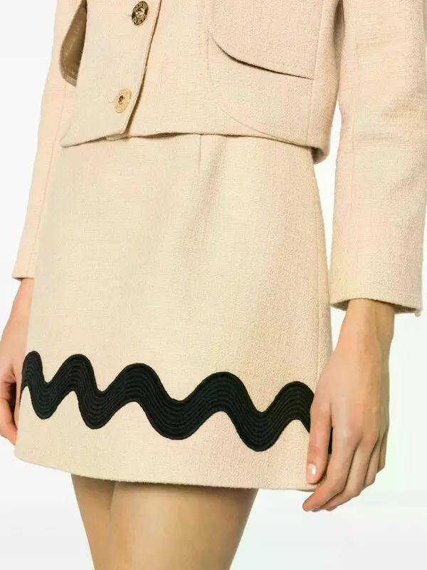PATOU Wave Tweed Mini Skirt