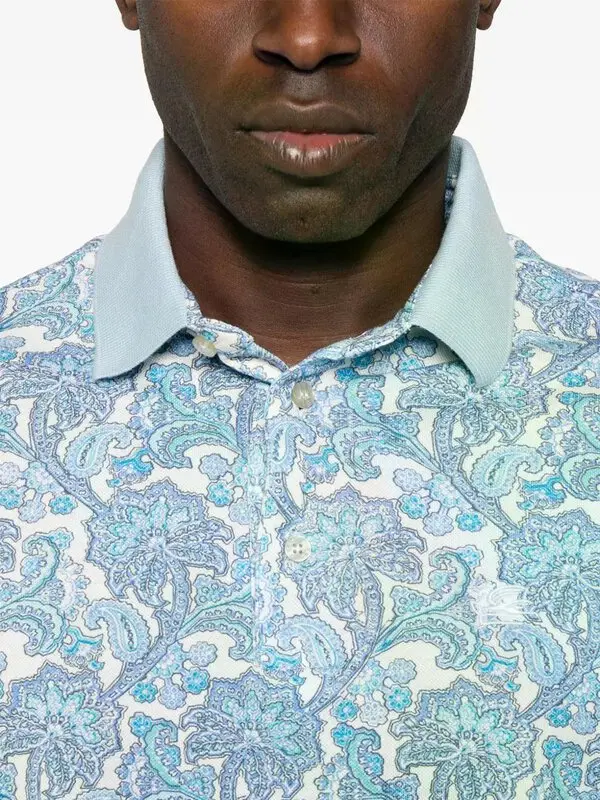 Etro Paisley Polo Shirt - Blue