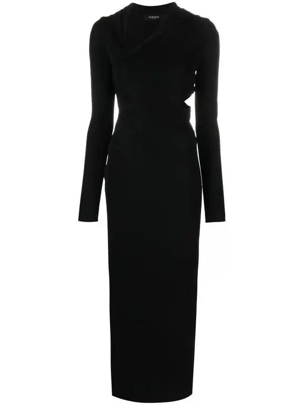 Versace Cut-out Hooded Maxi Dress