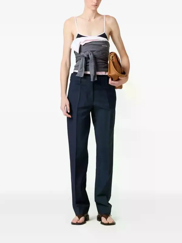 Miu Miu Boat-neck Top - Grey