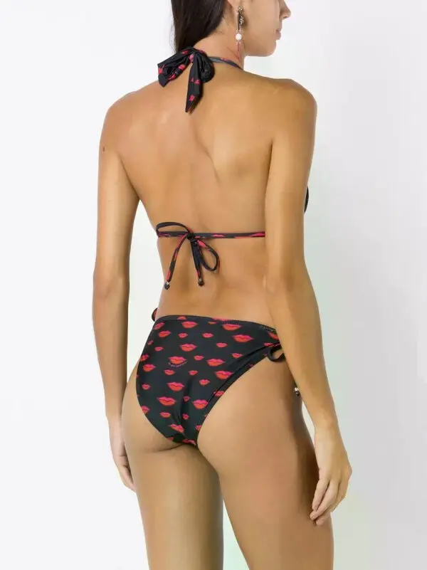 AMIR SLAMA Lips-print Bikini Set